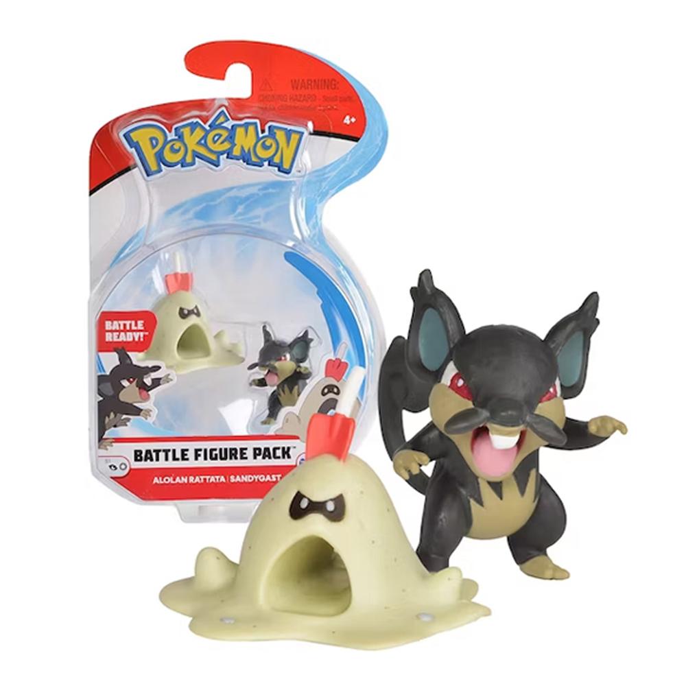 Pokemon Set Alolan Rattata Sandygast Jazwares - Promart