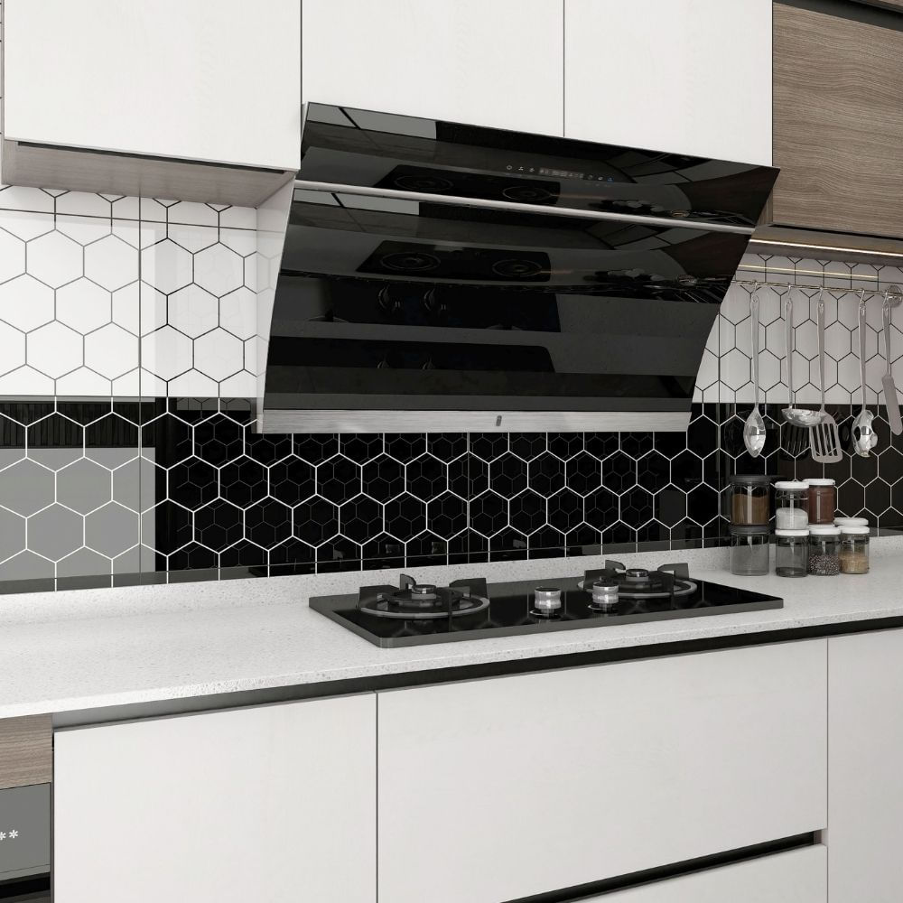 Pared Graficada Rombos Black 30x60cm 1.8m2 Orange - Promart