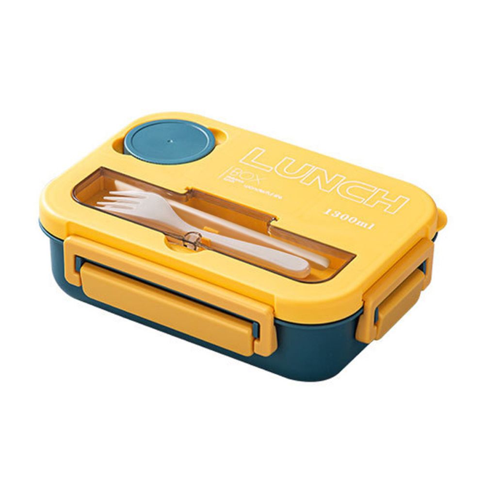 Taper Hermético Rectangular 1300ml Amarillo/Turqueza Back to School ...