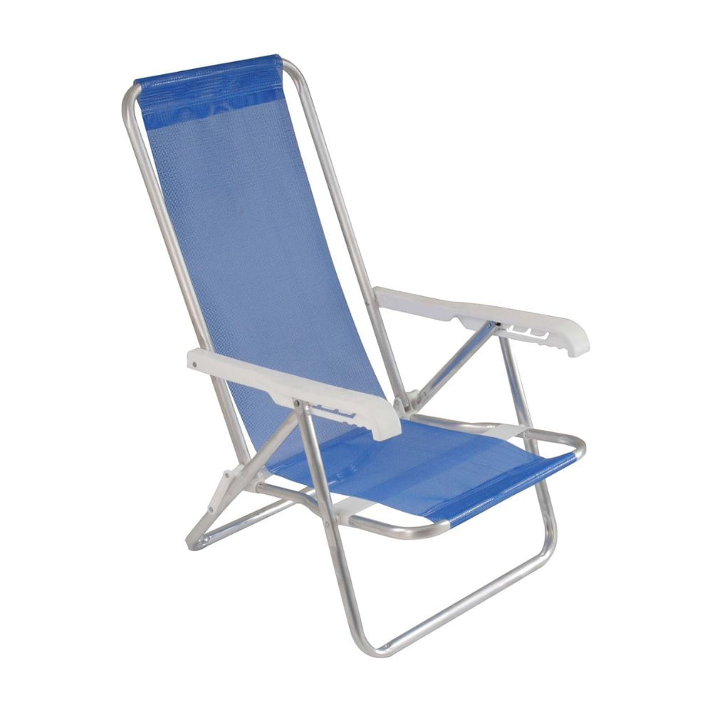 Silla de Playa Reclinable Aluminio Mor Azul - Promart