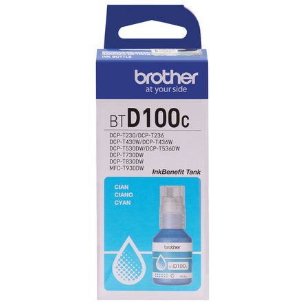 Tinta de Botella BROTHER BTD100C Cyan - Promart