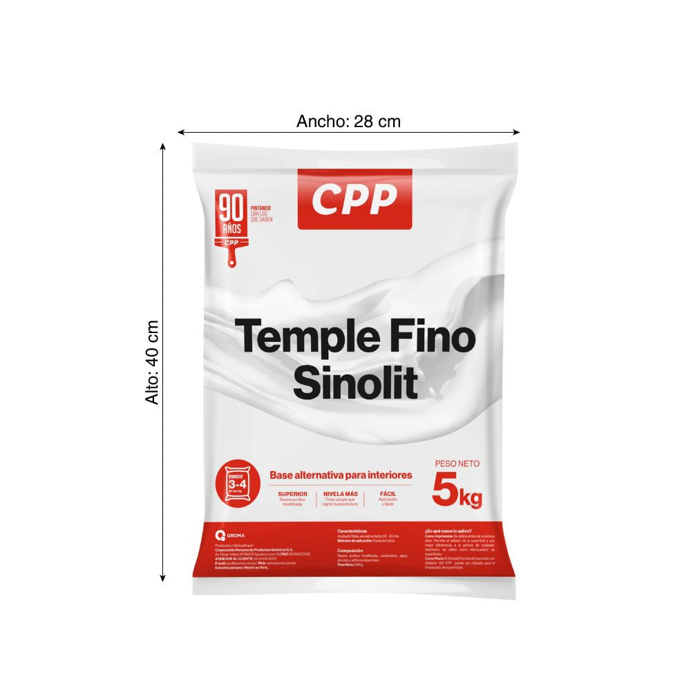 Temple Fino Sinolit Blanco 5kg - Promart