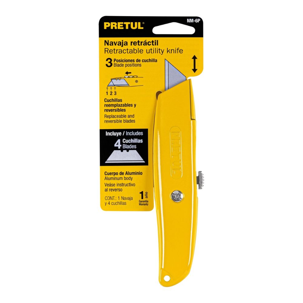 Cutter Navaja Retráctil 6Pulg Pretul - Promart