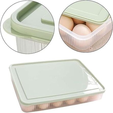 Táper Plano Porta Huevos Organizador para Cocina Verde - Promart