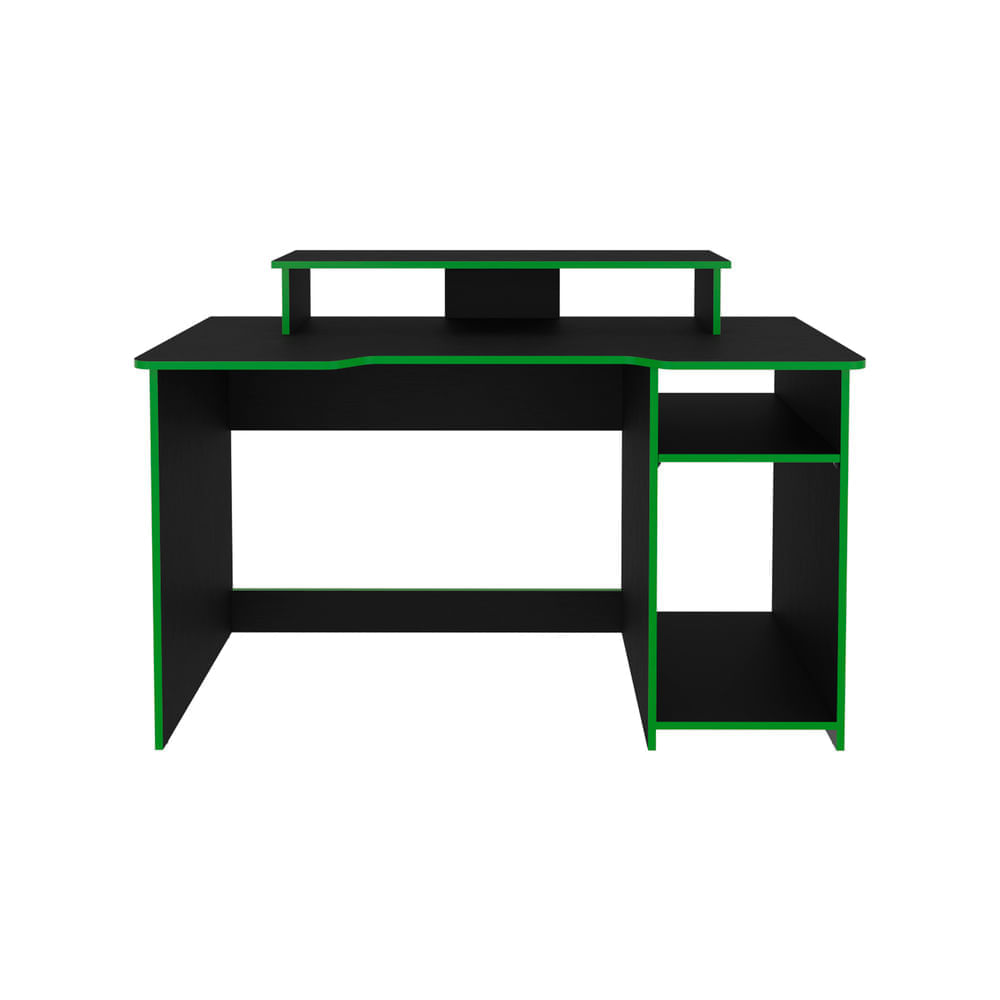 Escritorio Gamer Recto Huni Wengue - Canto Verde - Promart