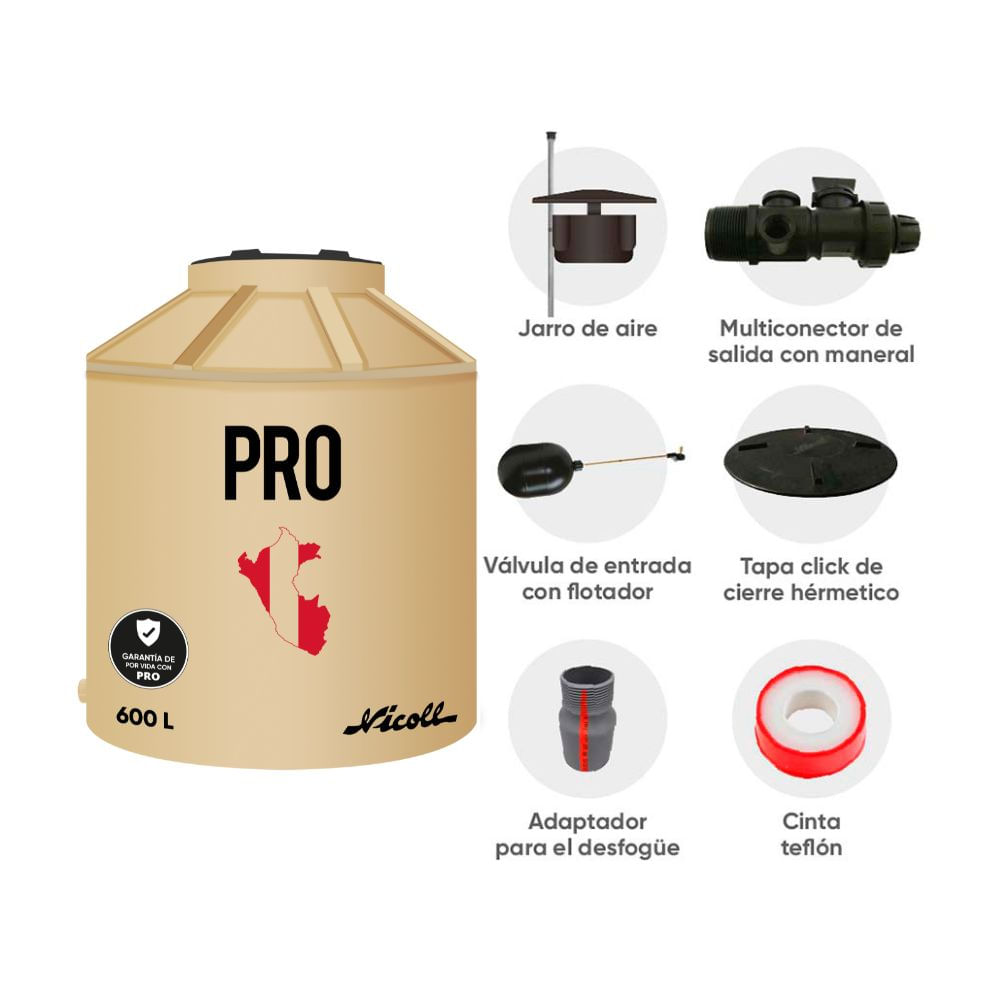 Tanque de agua Arena Pro 600 litros + Kit de Accesorios | Promart.pe ...