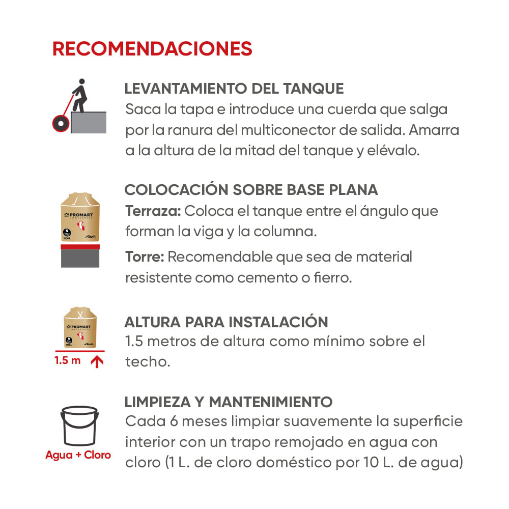 Tanque de agua Arena Pro 600 litros + Kit de Accesorios | Promart.pe ...