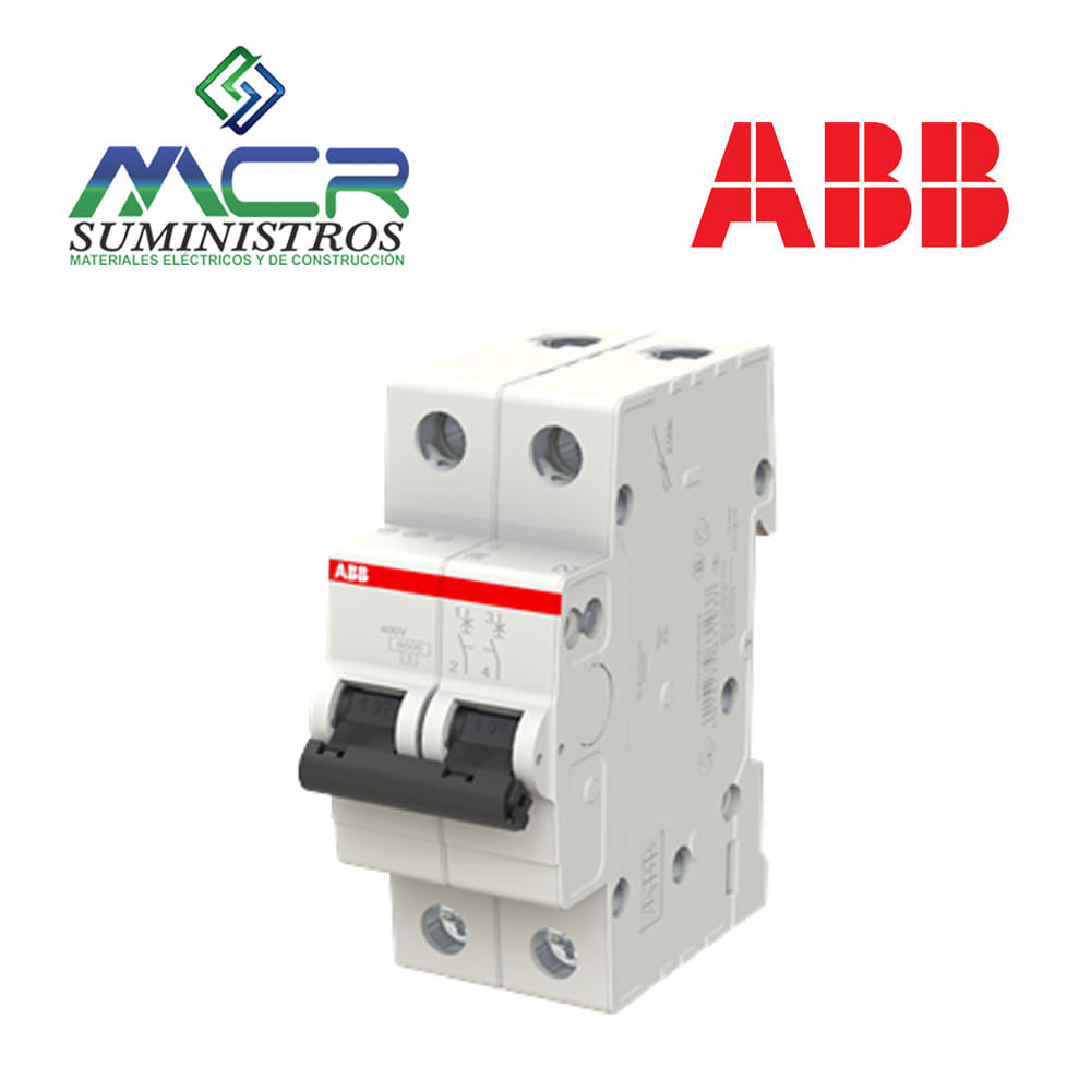 Interruptor Termomagnético Residencial 2P 63 Amperios 230V 10ka ABB ...