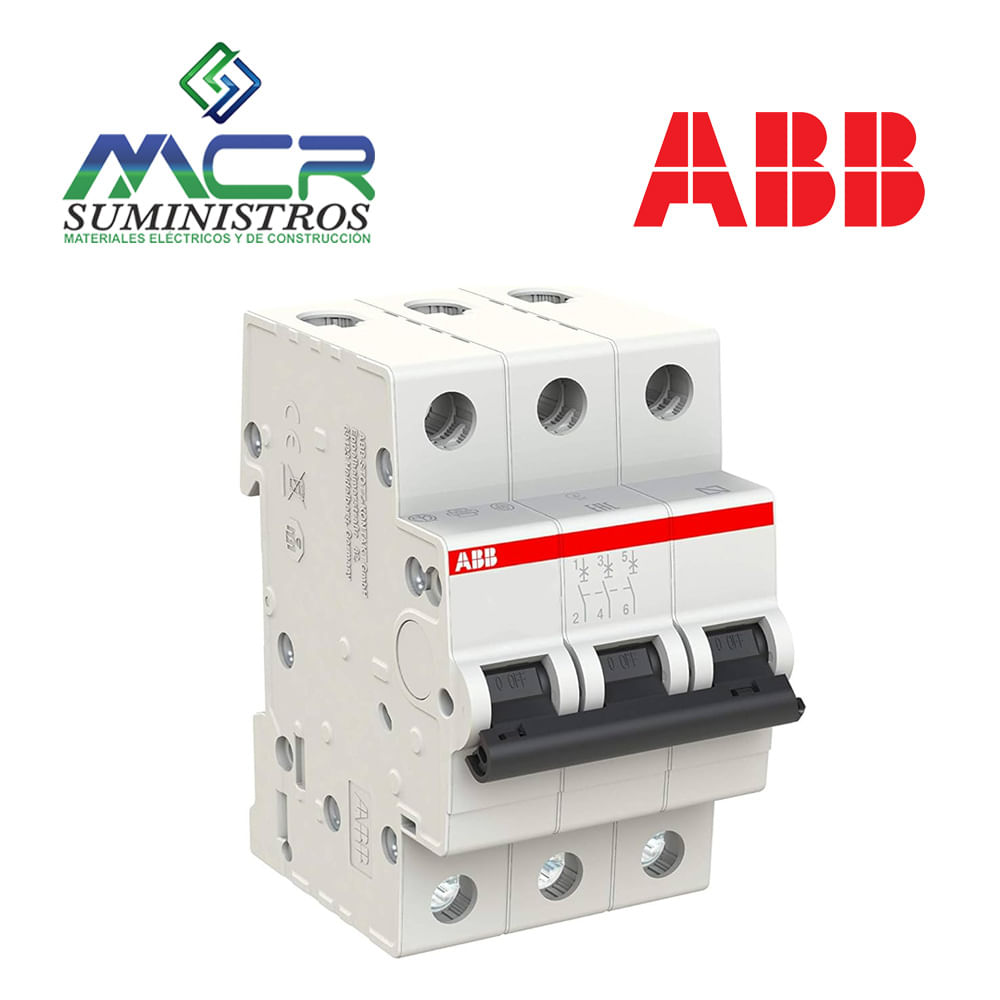 Interruptor Termomagnético Residencial 3P 40 Amperios 230V 10ka ABB ...