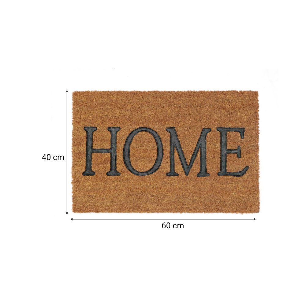 Felpudo de PVC y Coco Home Marrón/Negro 40x60cm Orange - Promart