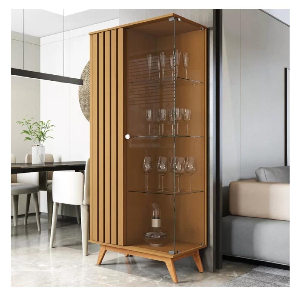 Vitrina Moderna TU MESITA Yair color Marrón claro 2 puertas - Promart