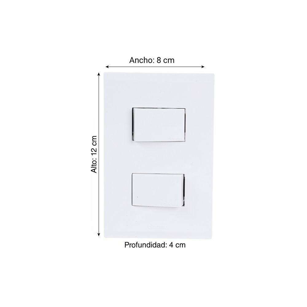 Modus4 Interruptor doble Bticino - Promart