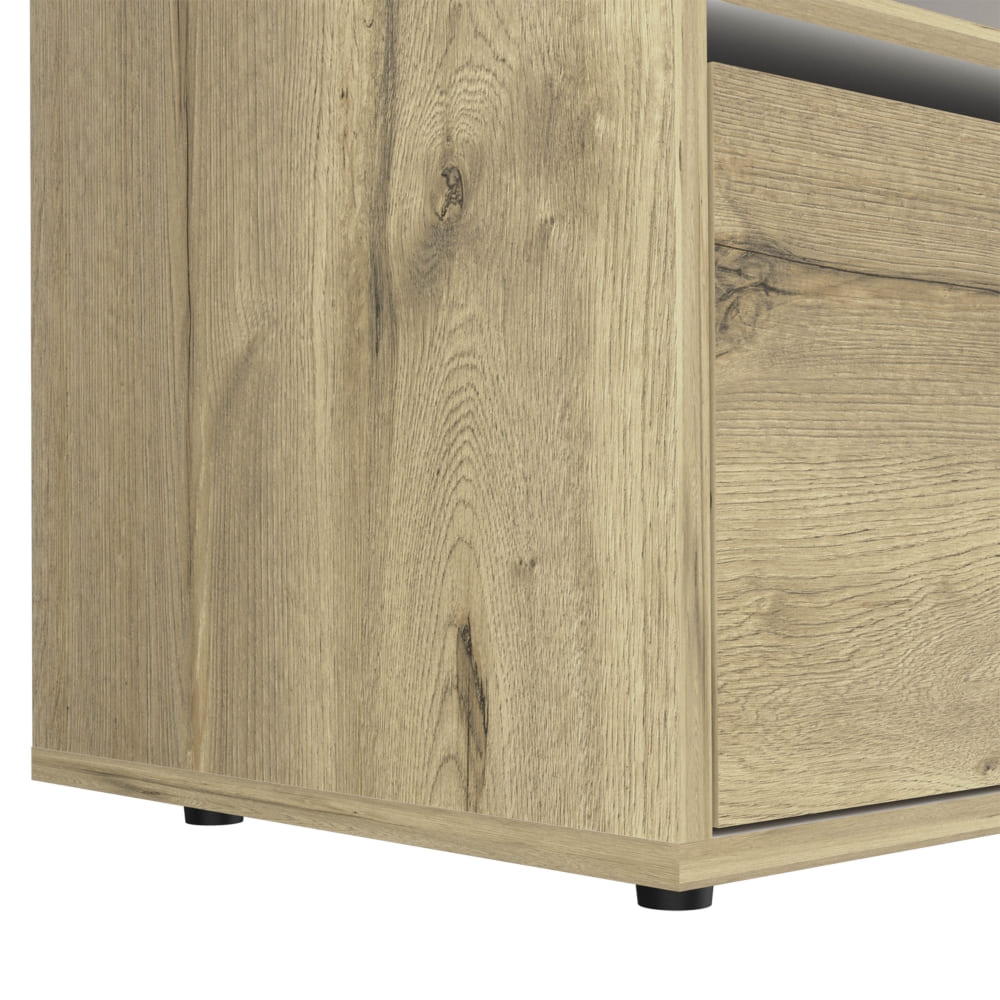 Velador Sleep 1 Cajón Melamina Duna/Blanco - Promart