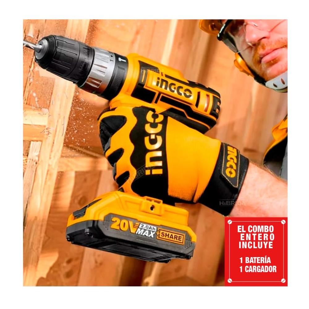Combo Taladro Percutor 20V Inalámbrico Adaptador Caladora - Promart