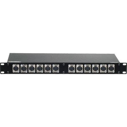 TecNec PBXLR-2 (12) Female XLR to (12) Female XLR Patch Bay - Promart