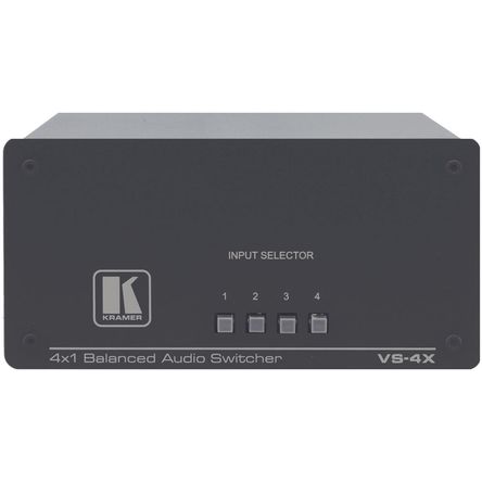 Kramer VS-4X 4x1 Balanced Stereo Audio Switcher (XLR) - Promart