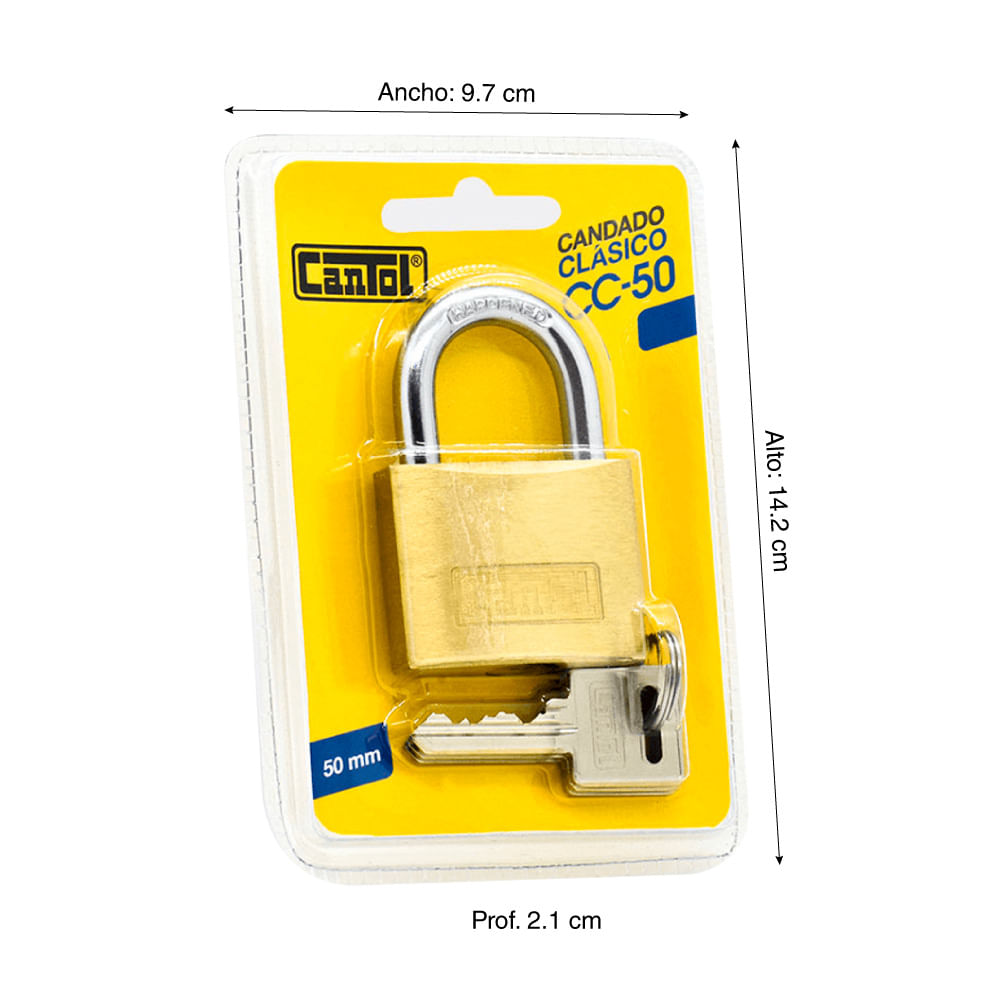Candado clásico 50mm Blister Cantol - Promart