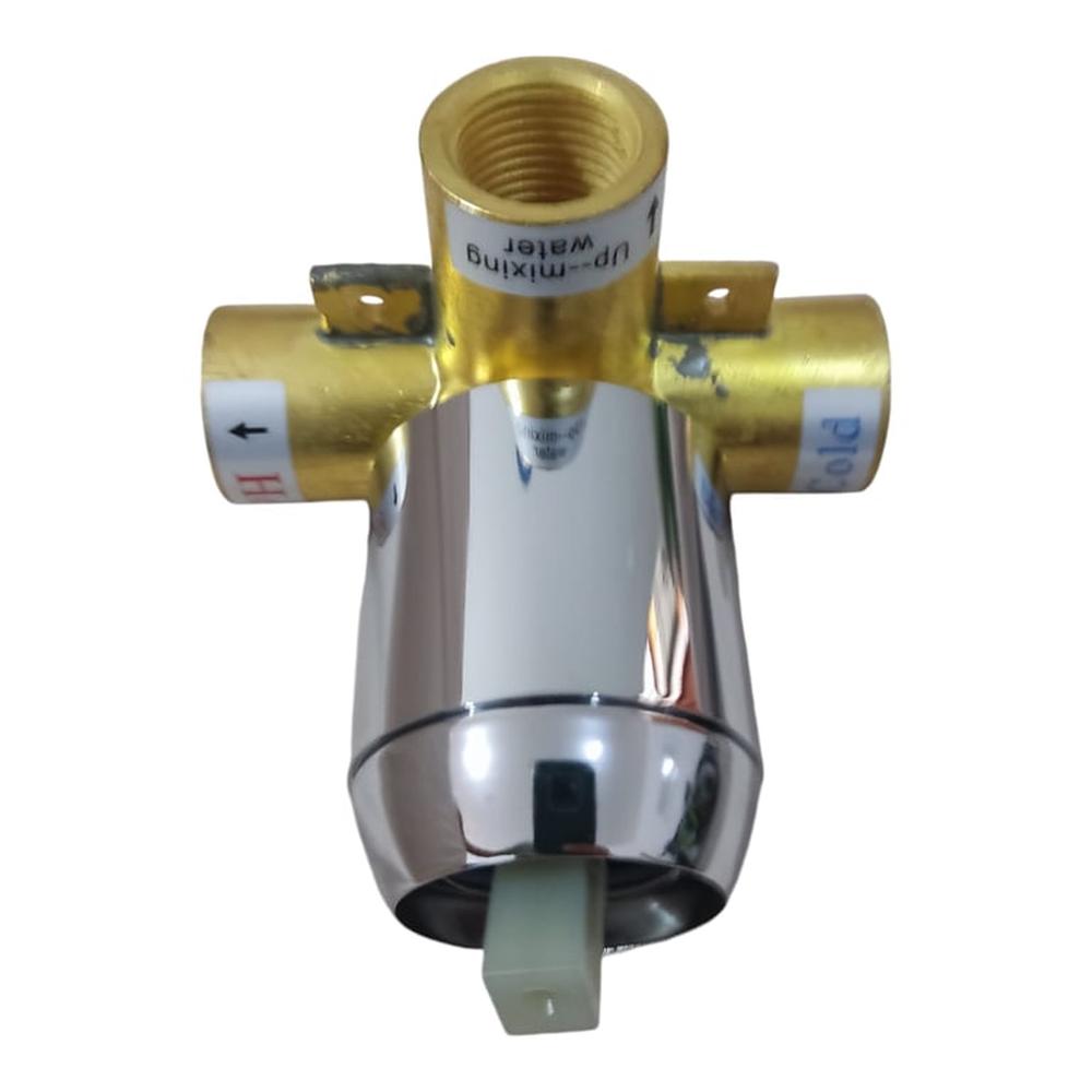 Mezcladora Ducha Monomando Brass y Latón Macizo Acero Brillante - Promart