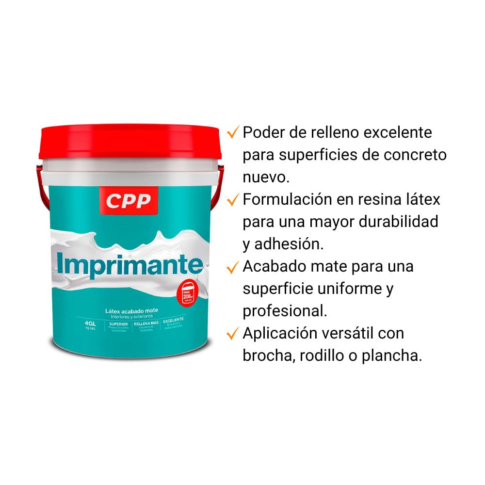 Imprimante Blanco 4 galones CPP - Promart