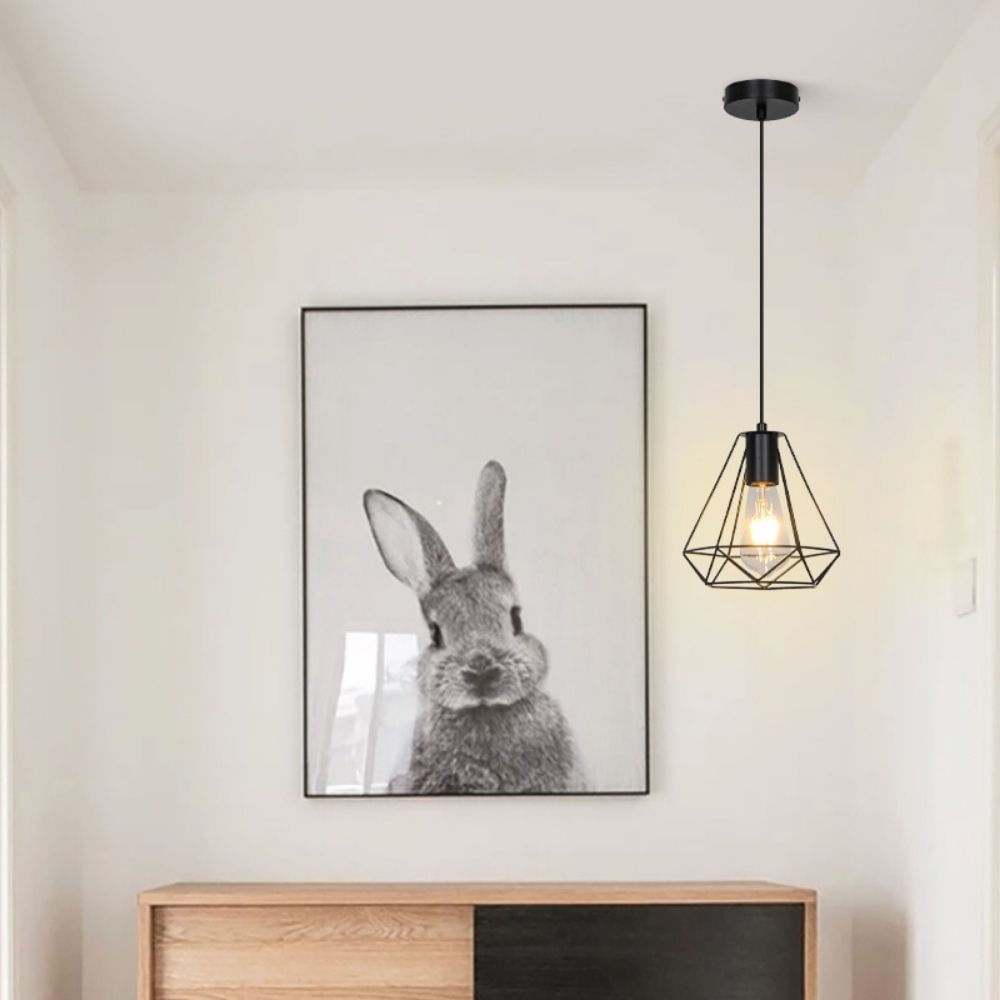 Lámpara Colgante Trendy Orange Prisma E27 Negro - Promart