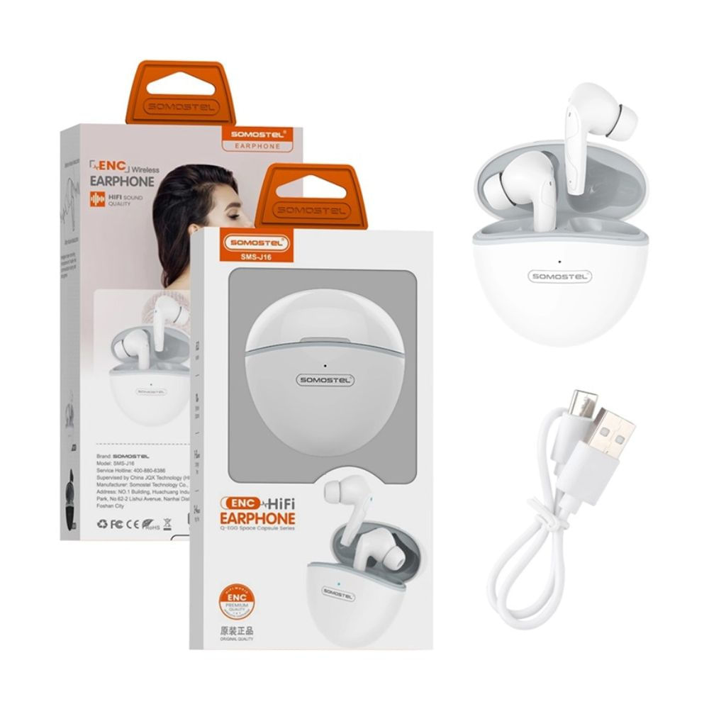 Compra online el Audífonos Inalámbricos Somostel Tws J16 Blanco en Promart.pe ¡Ingresa Aquí ...