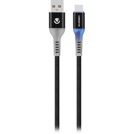Cable USB Tipo-C Volkano Smart Series con Desconexión Automática (6', Negro) - Carga Rápida 3A ...