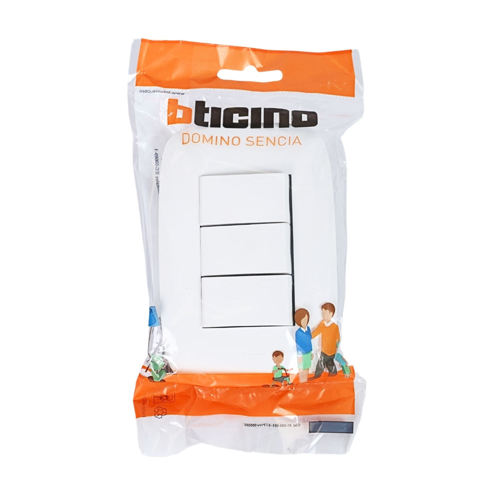 Interruptor Triple Sencia Bticino - Promart