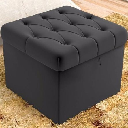 Puf Capitone Terracota Rectangular - Gris | Promart.pe - Promart