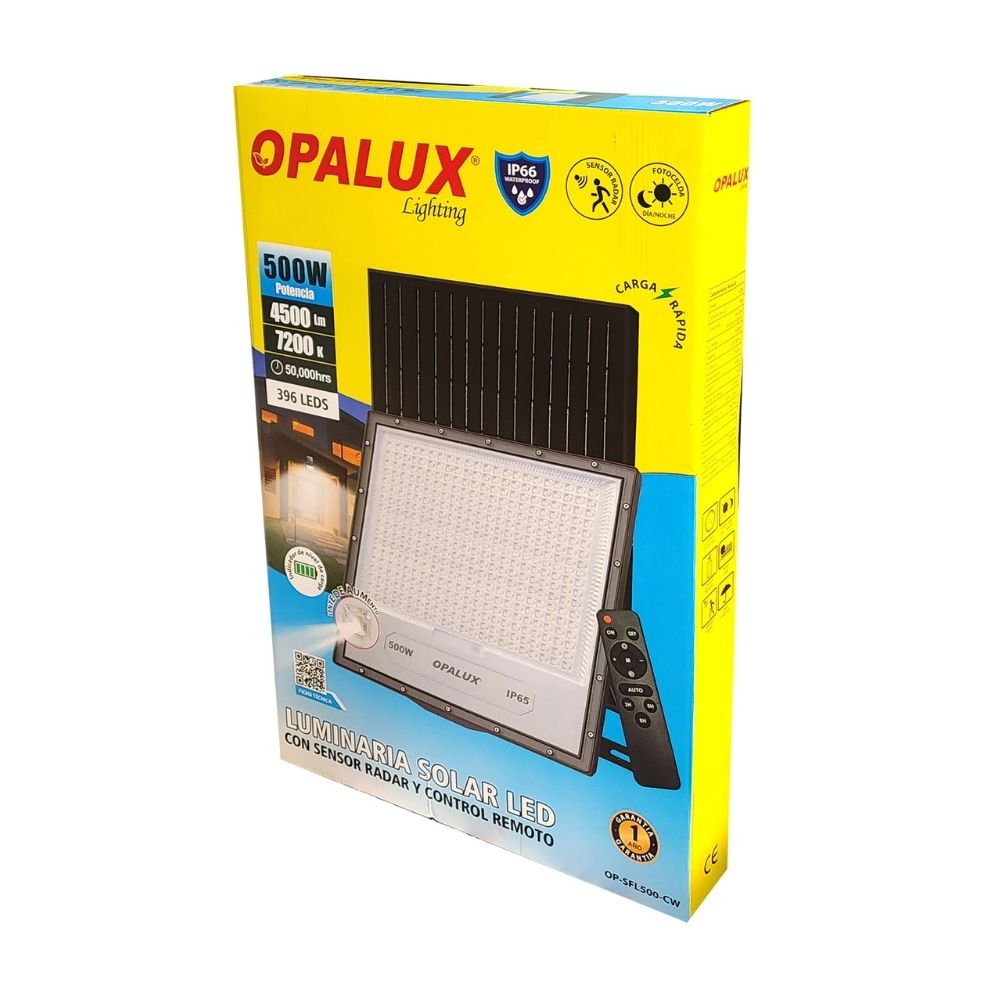 Reflector Led Solar Opalux 500W Luz Fría - Promart