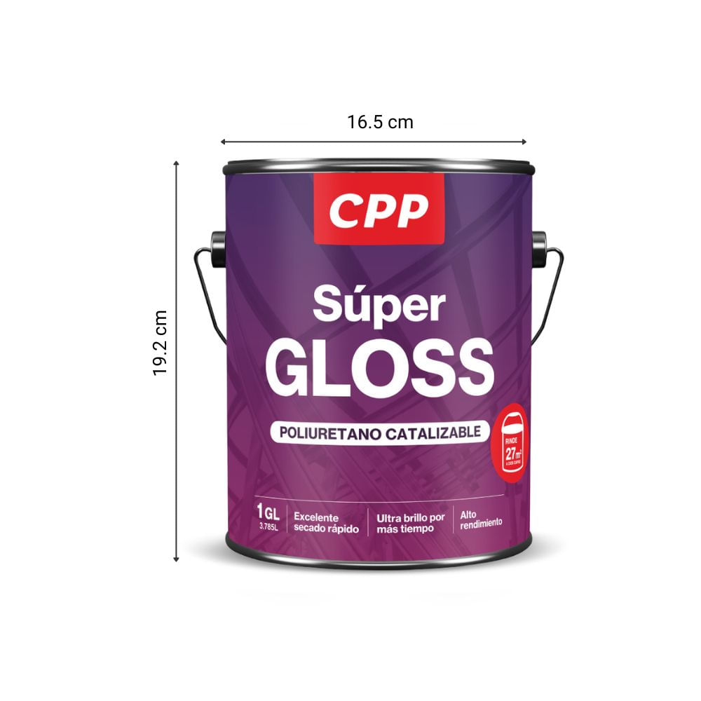 Super Gloss aluminio fino 1gl - Promart