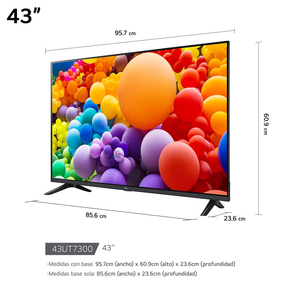 Televisor LG 43" UHD AI UT73 4k Smart TV - 43UT7300PSA - Promart