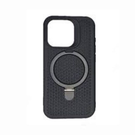 Case moket con soporte y magsafe para iphone 14 pro max negro - Promart