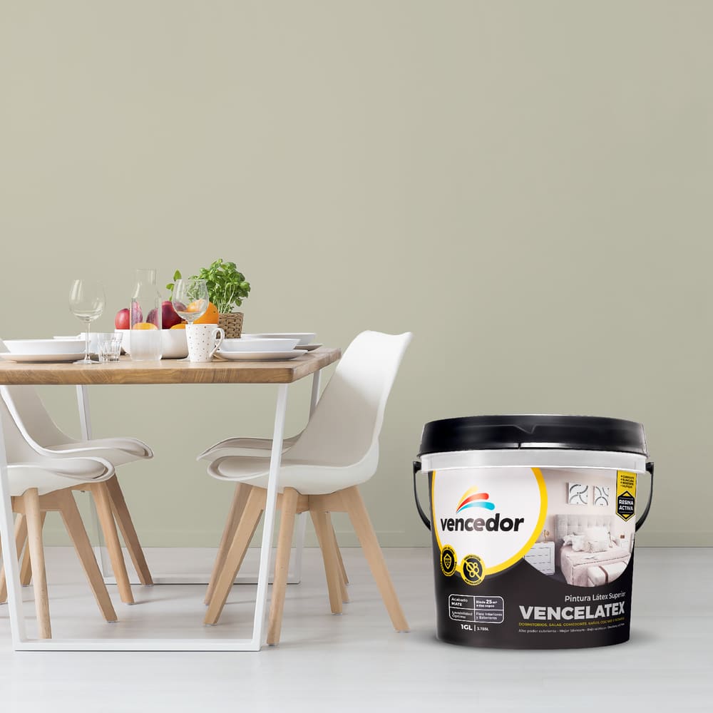 Pintura Látex Vencedor VenceLátex Mate Nuevo Blanco Humo 1 galón - Promart