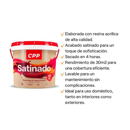 Pintura Satinado CPP Gris Horizonte 1 Galón - Promart