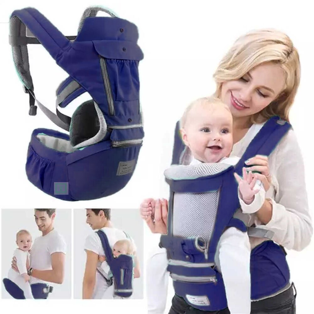 Canguro para Bebe Ergonómico 3en1 Multiposición Azul | Promart.pe - Promart