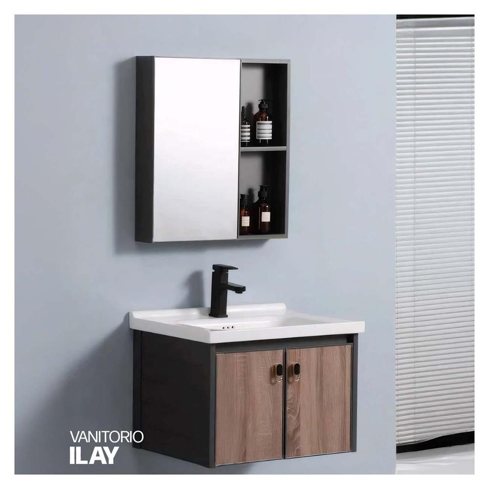 Vanitorio Minimalista Ilay Madera - Stone | Promart.pe - Promart