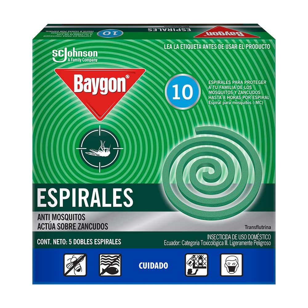 COMBO Aerosol acción total 400ml Raid + Baygon Espirales x 10 unidades ...