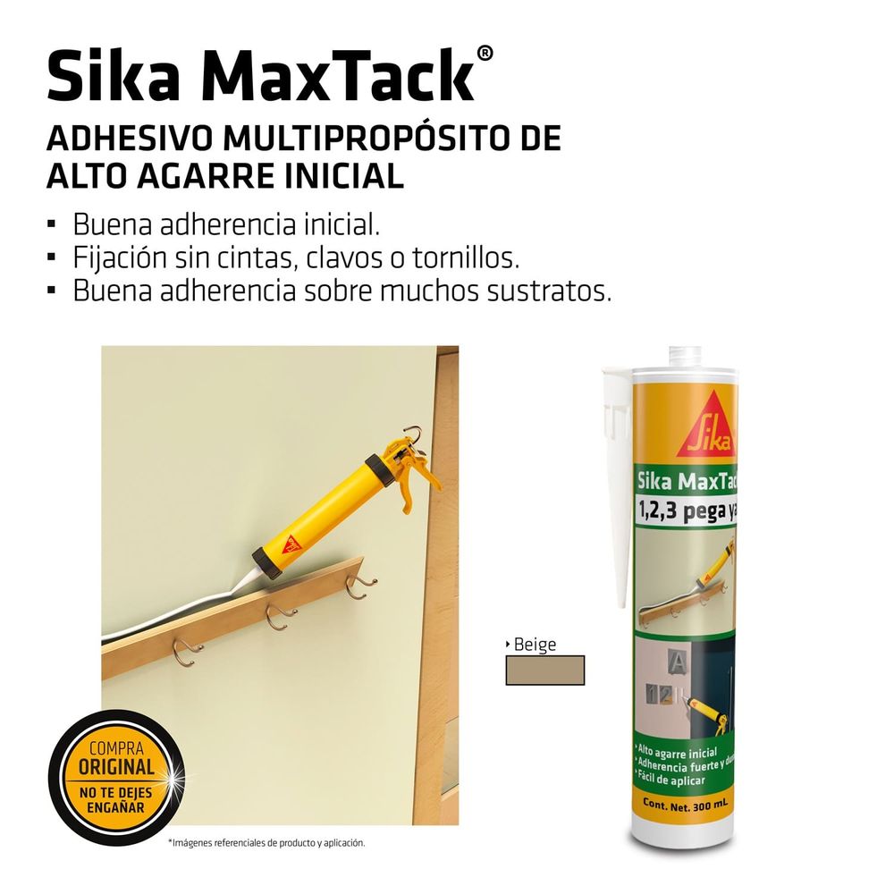 Adhesivo acrílico Sika Max Tack 300ml - Promart