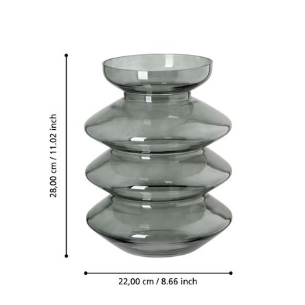 Jarrón Verde Eglo Bevato H280 D220 - Promart