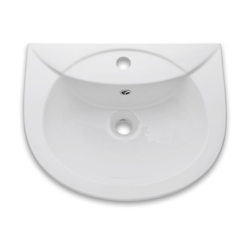 Lavatorio Ovalado Orange Índigo Blanco de Loza Vitrificada 55.5 cm ...