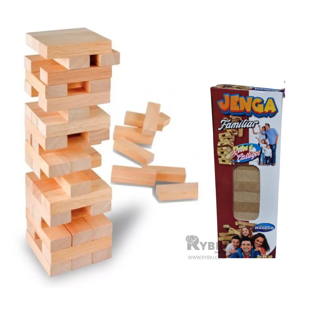 Jenga Entretenido Familiar de Color Madera Y+Stickers | Promart.pe ...