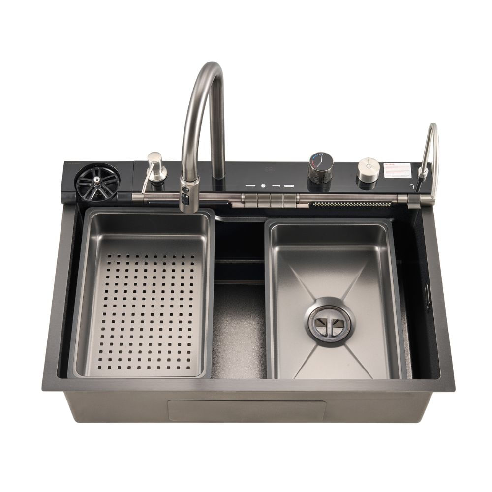 Lavadero 1 poza Auto 75x50cm Embossed Pvd Black Antiraya Orange - Promart