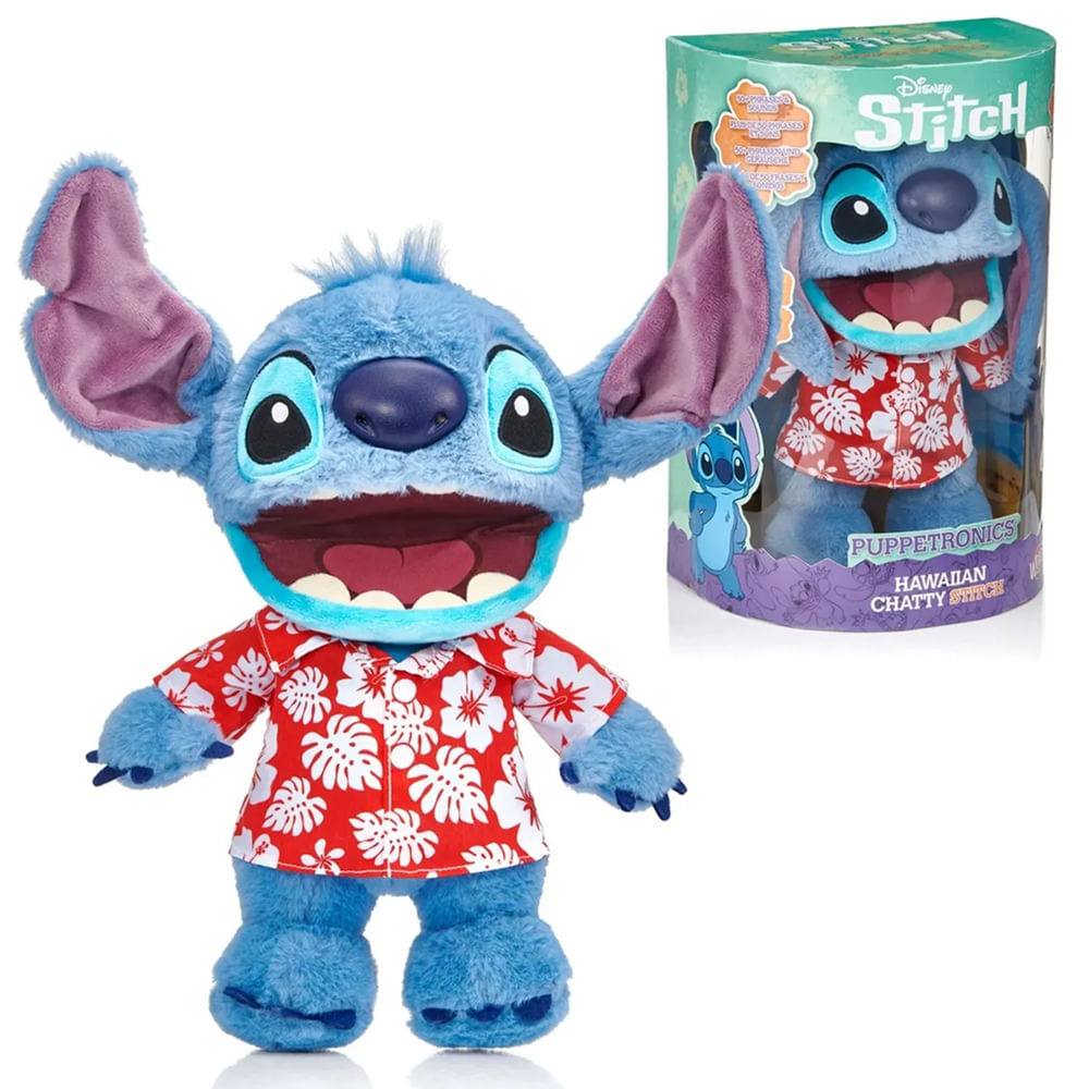 Peluche Disney Chatty Hawaiian Stitch +50 Frases y Sonidos - Promart