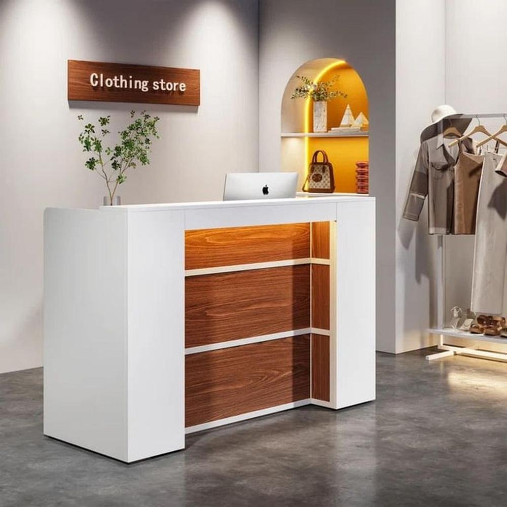 Counter de Recepción de Melamina Blanco 160cm| Promart.pe - Promart