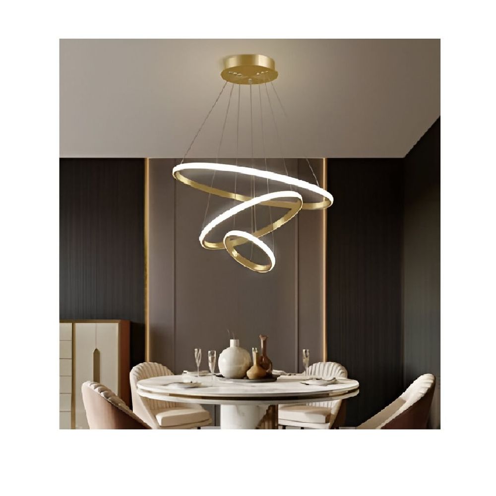 Lámpara techo led tres aros tres luces control | Promart.pe - Promart