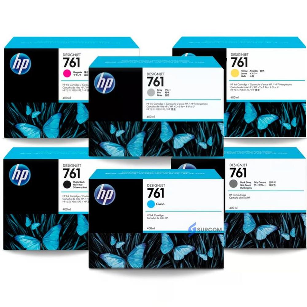 Kit de Tinta HP 761 Original 6 Colores 400 ml | Promart.pe - Promart