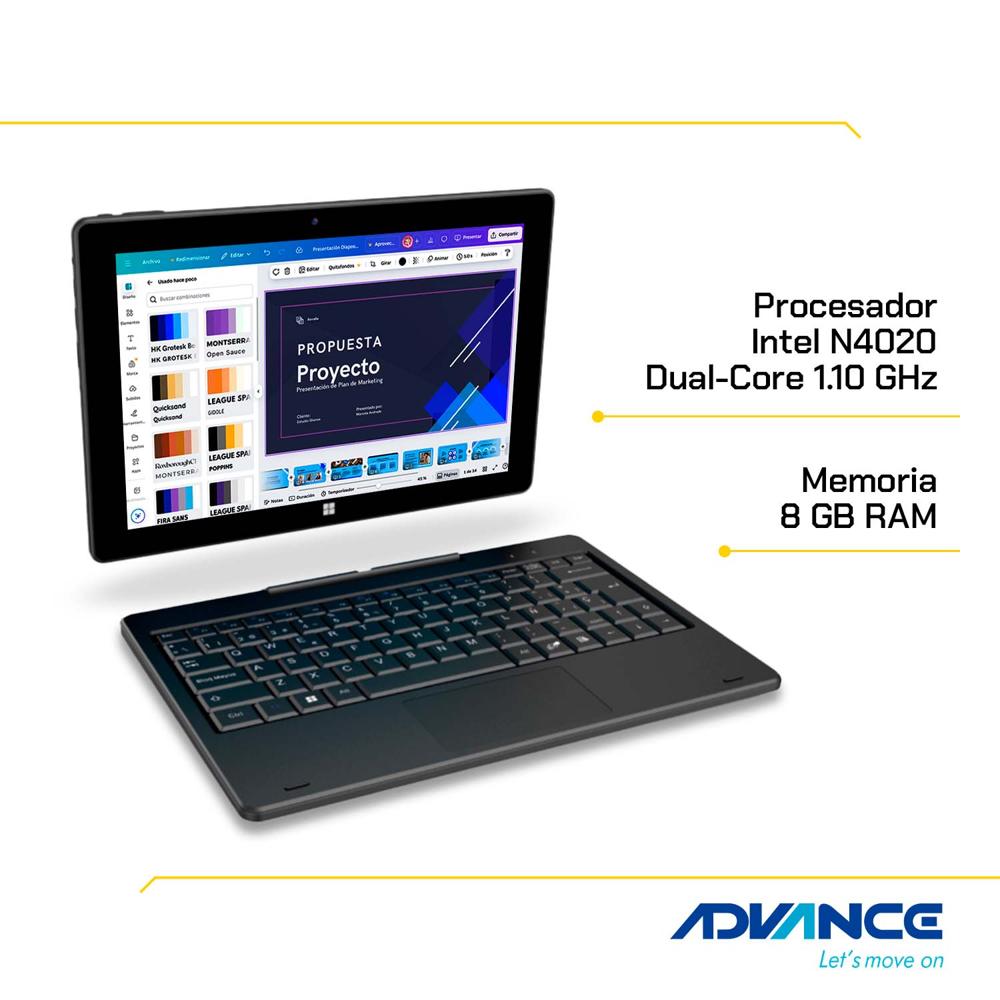 Notebook 2 en 1 Advance CN4058 10.1" Celeron N4 | Promart.pe - Promart