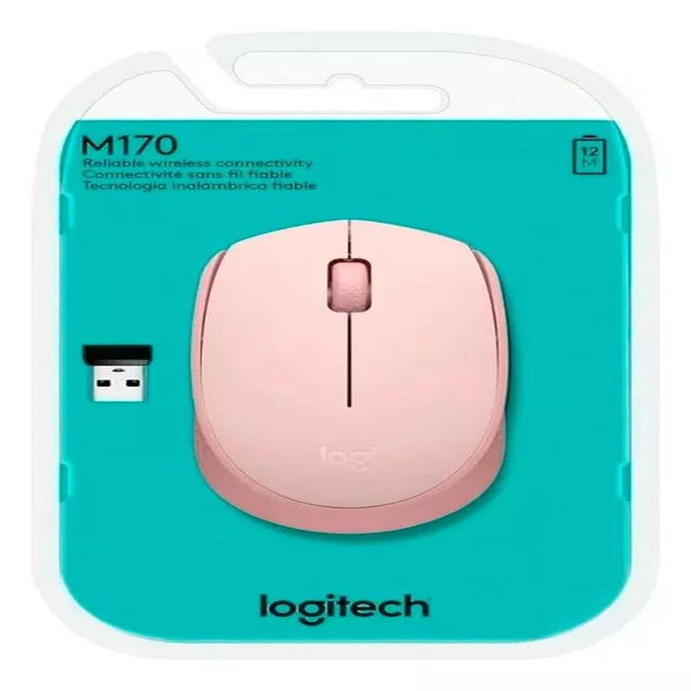 Mouse Logitech M170 Wireless Rosa - Promart