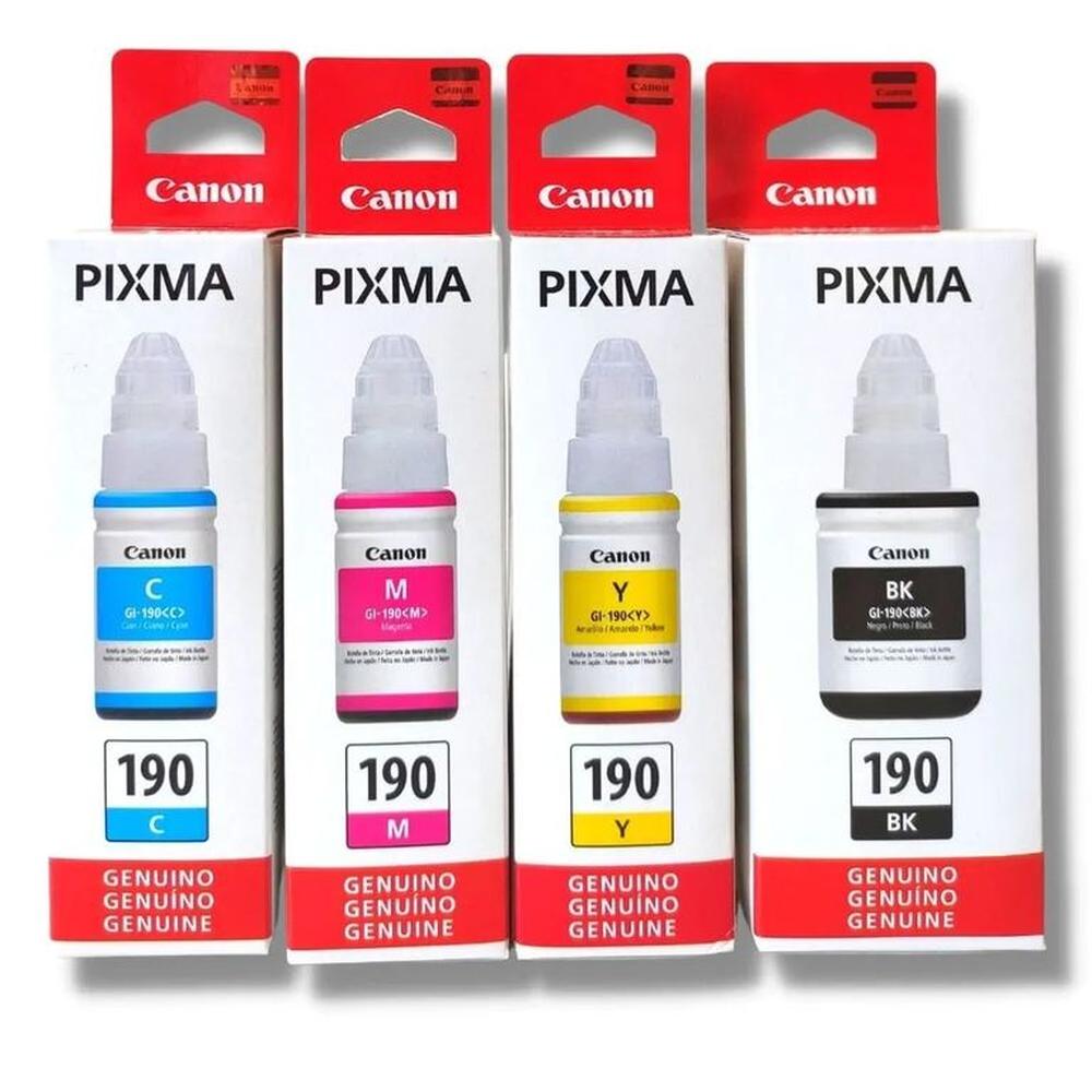 PACK X 4 TINTAS GI-190 CANON ORIGINAL - Promart