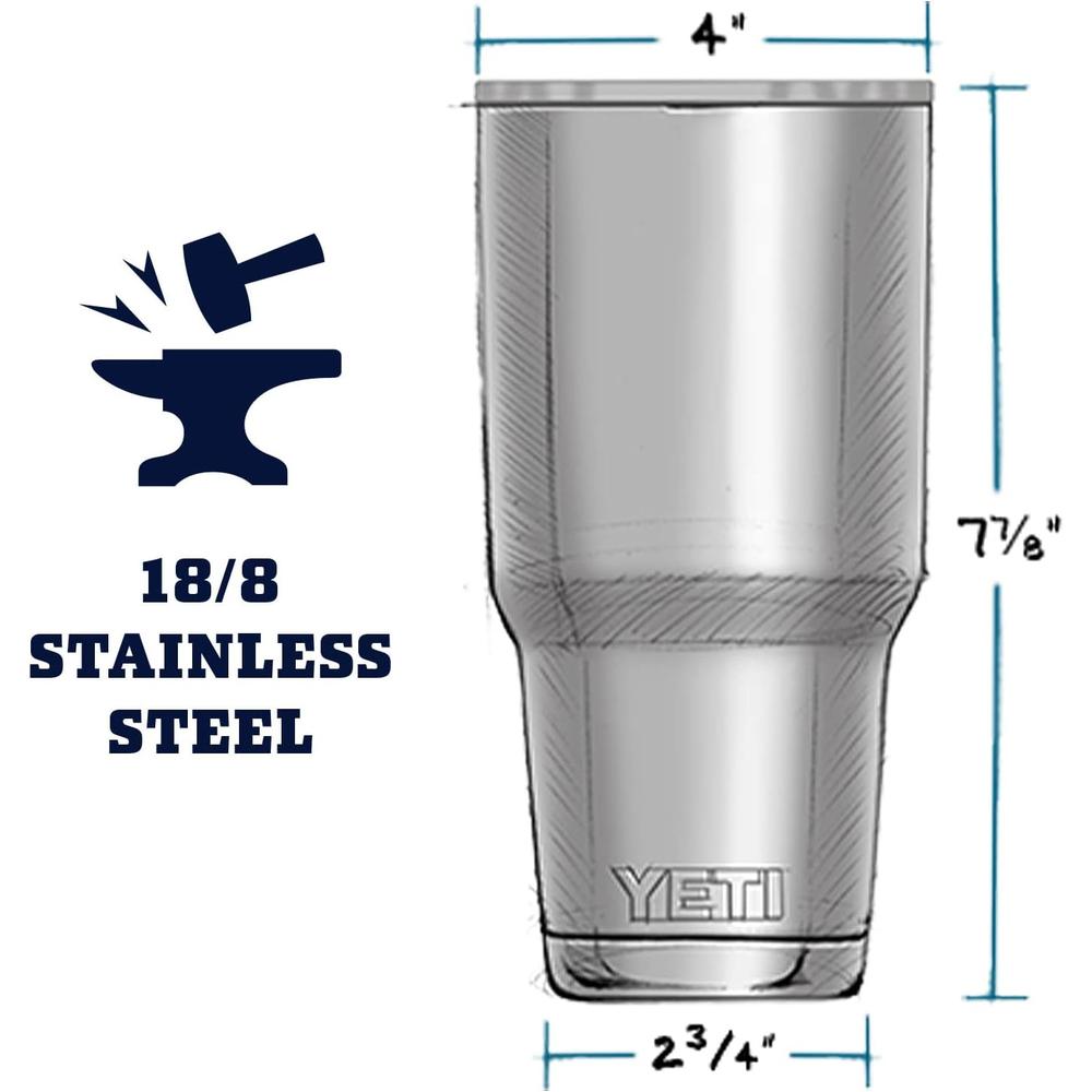 YETI Rambler Vaso de 30 oz de acero inoxidable y tapa MagSlider color ...